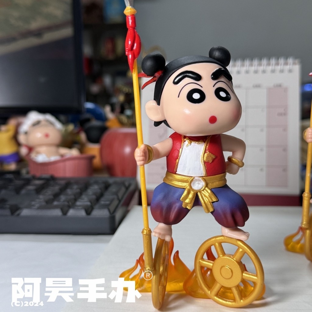 Xiao Shu Same Style Crayon Shin-Chan cos Nezha Figure Desktop ...