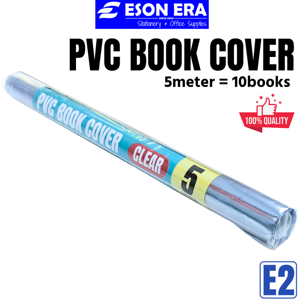 E2 Book Cover 5meter (Clear / Emboss) Wrapper / Pembalut Buku (1 Roll ...