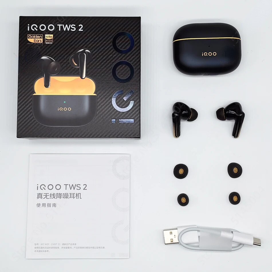 VIVO IQOO TWS 2 55dB Active Noise Cancelling True Wireless Earphone TWS Earbuds Bluetooth 5.4 ...