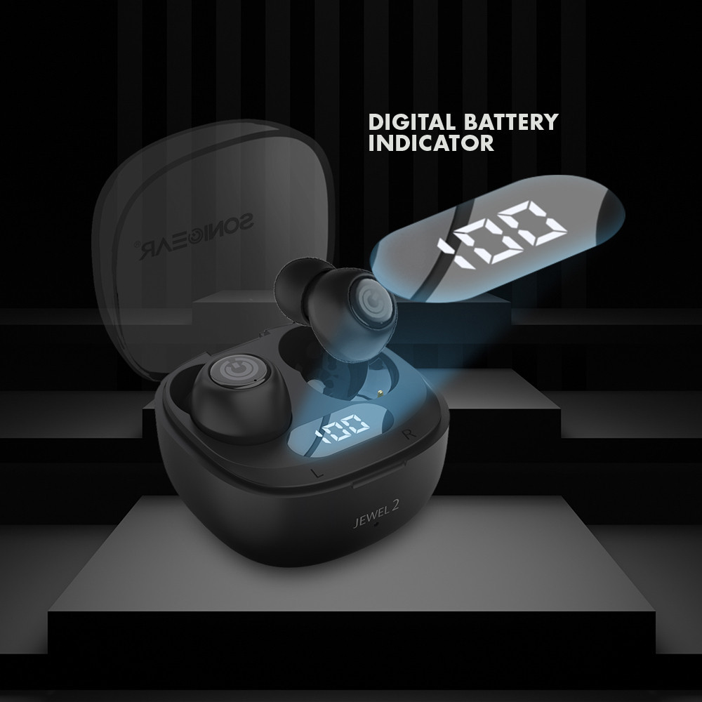 SonicGear EarPump TWS Jewel 2 ENC Bluetooth 5.4 Wireless Earbuds with ...