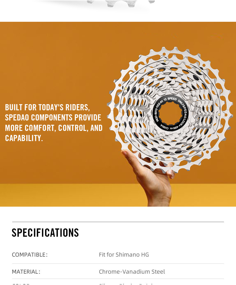 SPEDAO 12 speed Road Bike Cassette Cogs 12Speed Cogs 11-32T CNC Bicycle ...