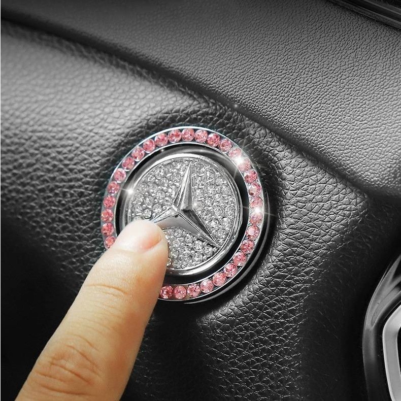 BMW Diamond inlay One click start button Car Ignition switch Sticker ...