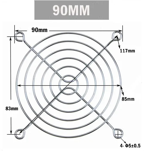 Metal Fan Grill PC Fan Cover 4CM / 6CM / 8CM / 12CM for PC Cooling Fan ...