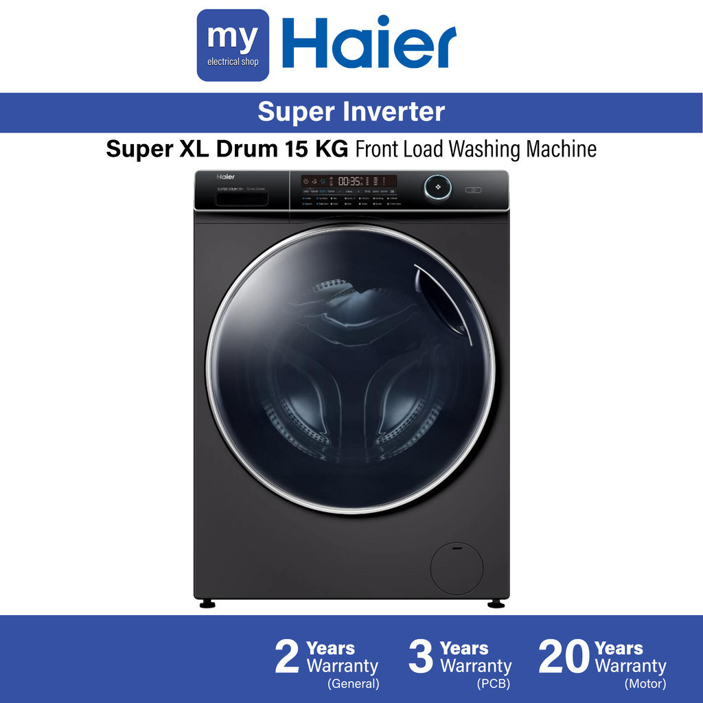 Haier 15kg Super XL Drum Front Load Washing Machine Super Inverter ...
