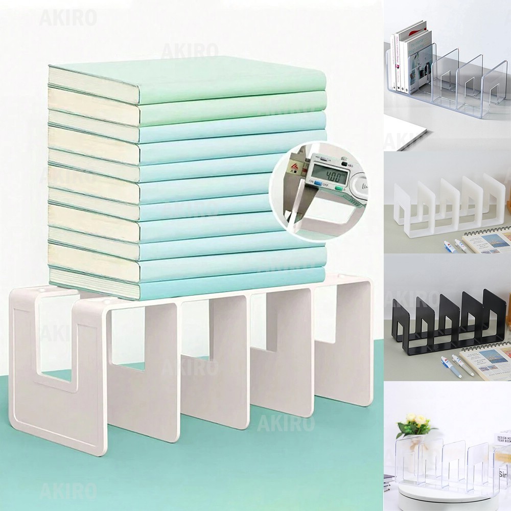 AKIRO Desktop Book Rack 32CM Book Storage Divider Partition Books Stand ...