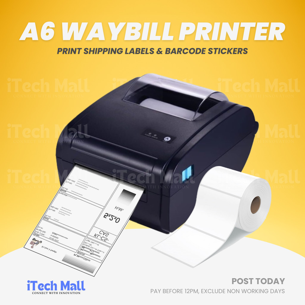 ZJ9210 AirWaybill Thermal Printer A6 Bluetooth Waybill AWB Mesin ...