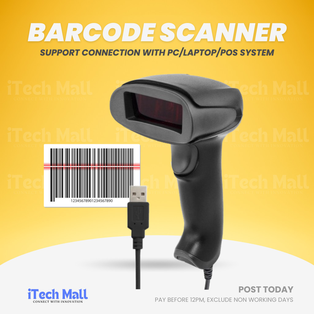NETUM Handheld Barcode Scanner 1D USB Bar Code Cashier Wired Wireless ...
