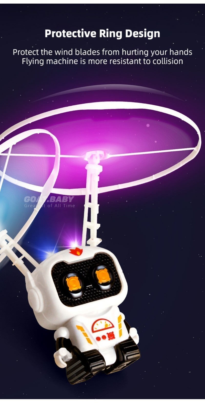 Spaceman Robot Flying Toys for Kids Astronaut Induction Magic Ball RGB ...
