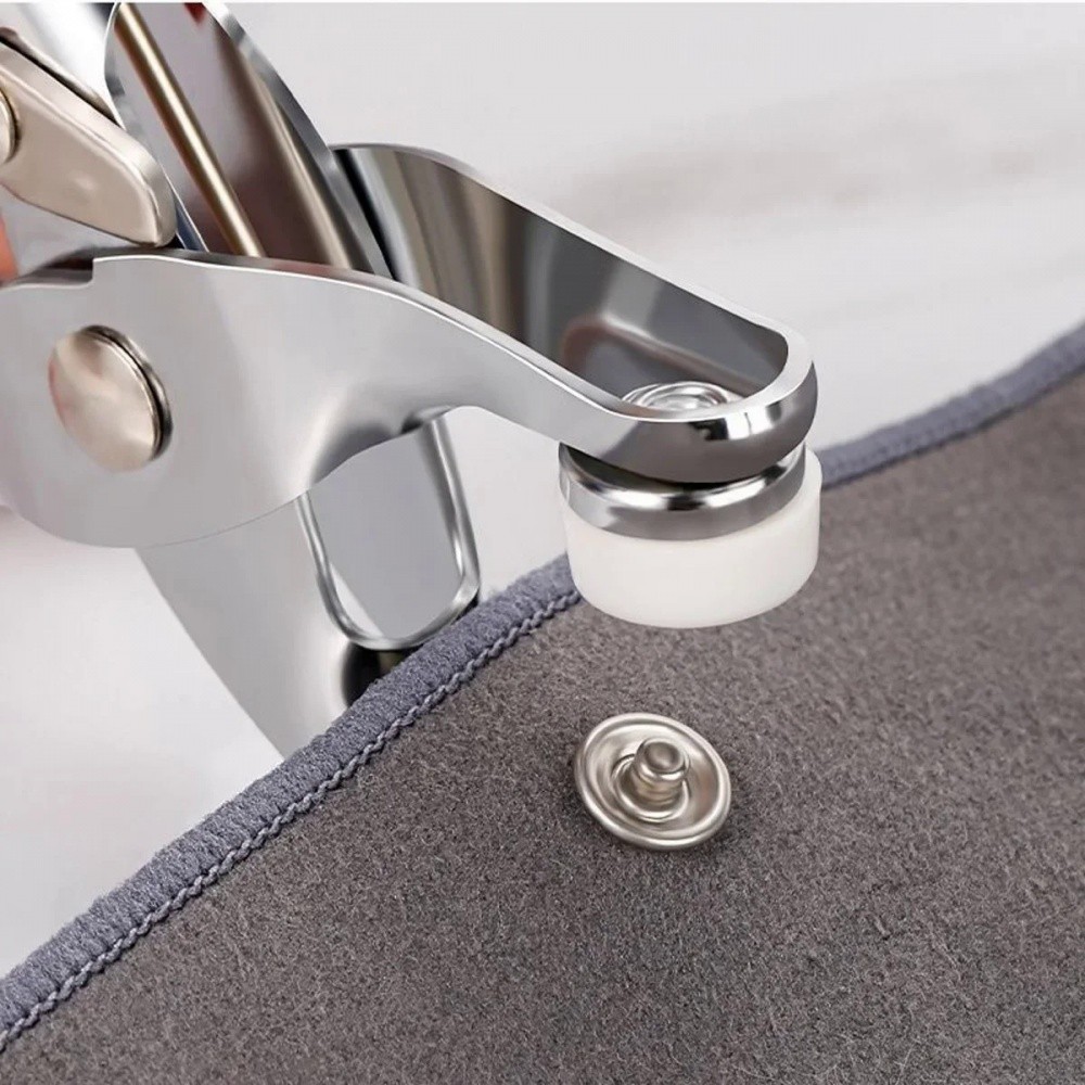 Plier Tool+100 Set Metal Sewing Buttons Hollow Solid Five-claw Buckle ...