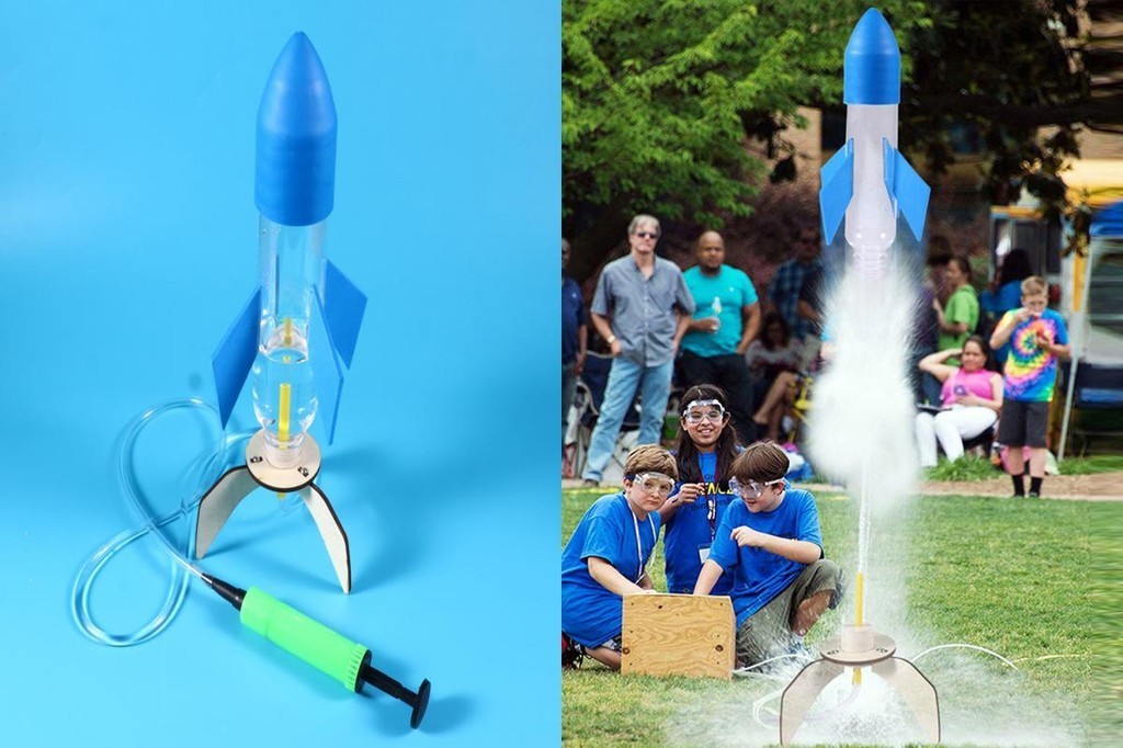 /LO/ Rocket Launcher Kit Portable Water Sprinklers Launcher Fun Rocket ...