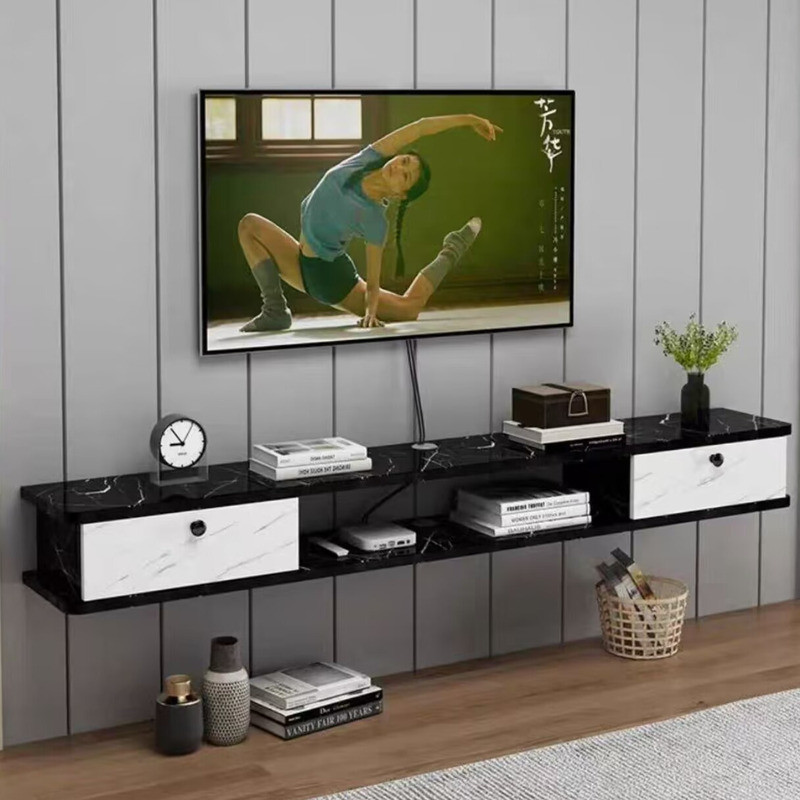 Background Wallmounted TV Wall Console Bedroom Modern Simple Settop Box ...