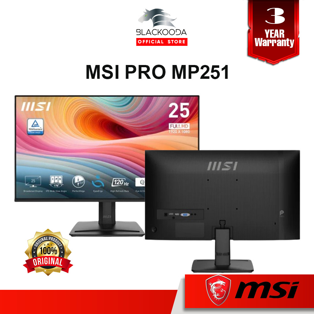 MSI Pro MP251 E2 24.5inch FHD 120Hz | Shopee Malaysia