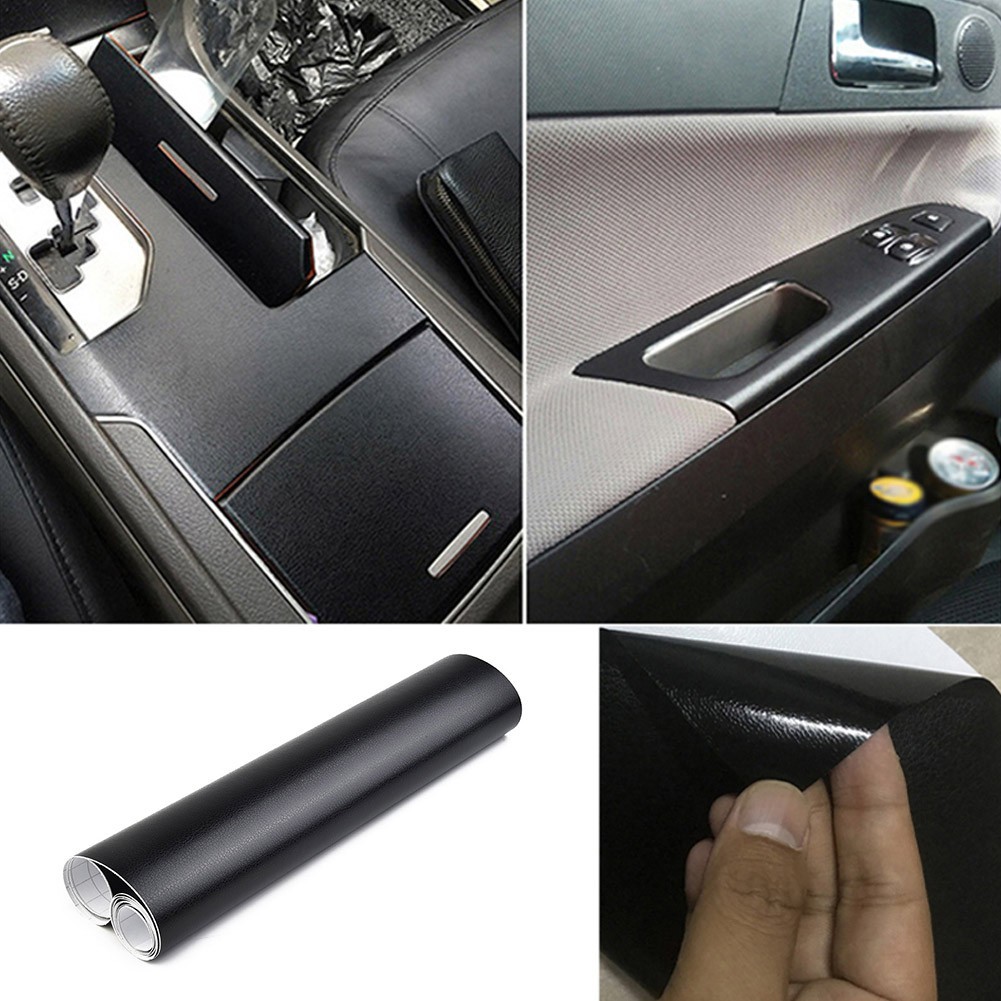 (BABYCITY-MY) 12" x 40" Car Grain Leather Skin Textured Vinyl Wrap ...