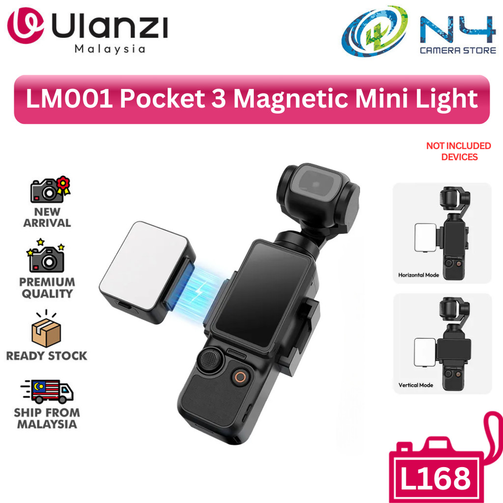 Ulanzi LM001 Pocket 3 Magnetic Mini Light 5800K 500mAh LED Video Light ...