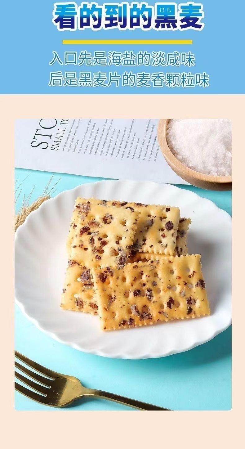 Rye Sea Salt Soda Biscuits Crispy Snacks 海盐苏打饼干薄脆 | Shopee Malaysia