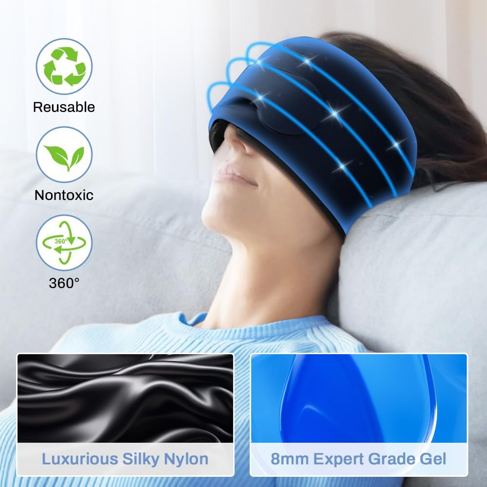【🇲🇾 24h】Upgrade Migraine Relief Cap Gel Expose eyes Reusable Headache ...