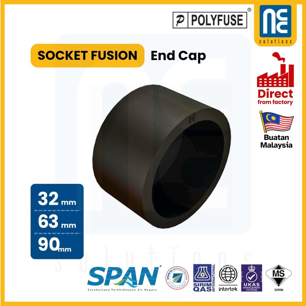 Polyfuse PE100 Socket Fusion End Cap | Shopee Malaysia