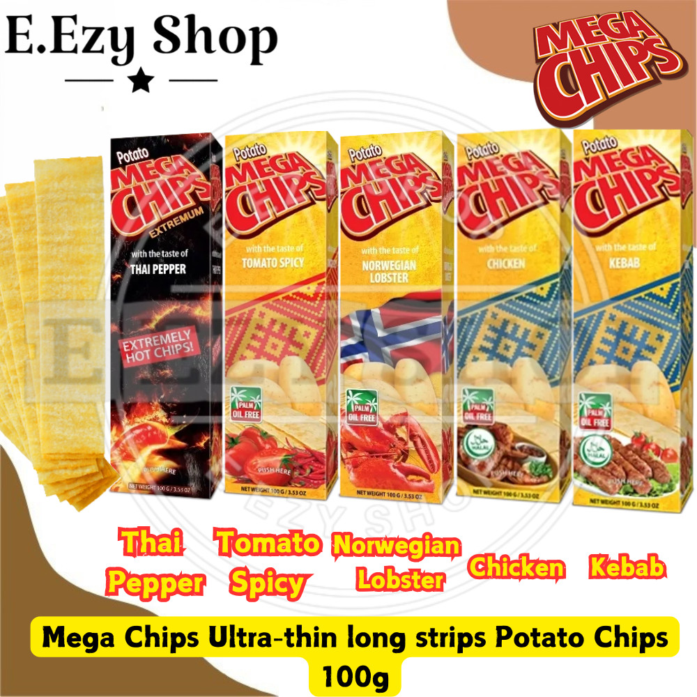 Mega Chips Potato Chips Ultra-long Strips 100g | Shopee Malaysia