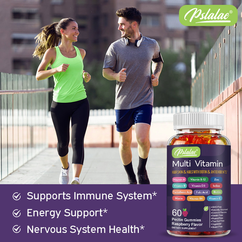 Pslalae Women's Multivitamin Gummies - Immune Support - 12-in-1 Daily ...