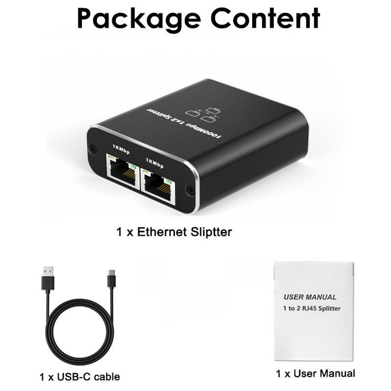 1000Mbps 1 in 3 Out Ethernet Adapter RJ45 Splitter Lan Connector Cat 6 ...