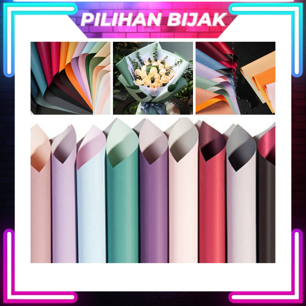 20pcs Korean Wrapping Paper Double Color Dual Tone Wrapper Florist ...