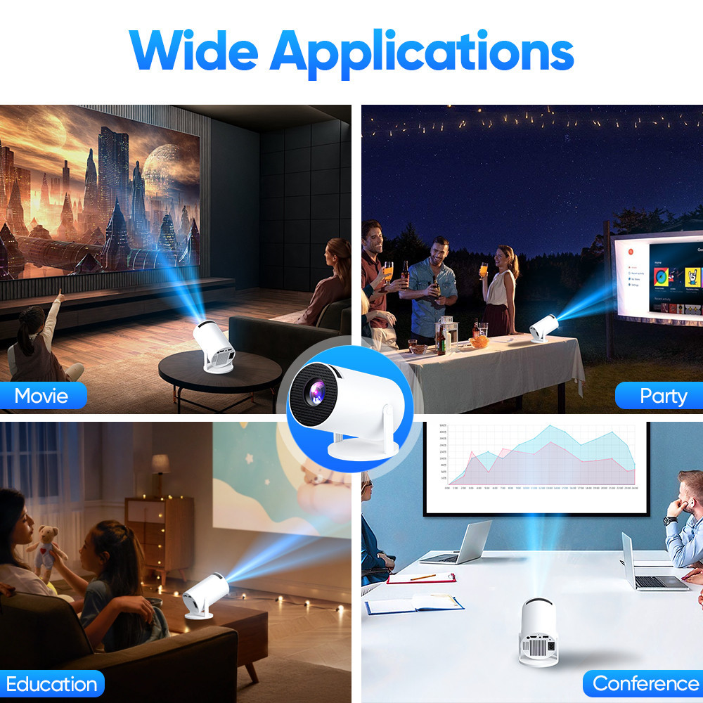 GOOJODOQ Bluetooth 5.0 Large Screen Portable Projector | Shopee Malaysia