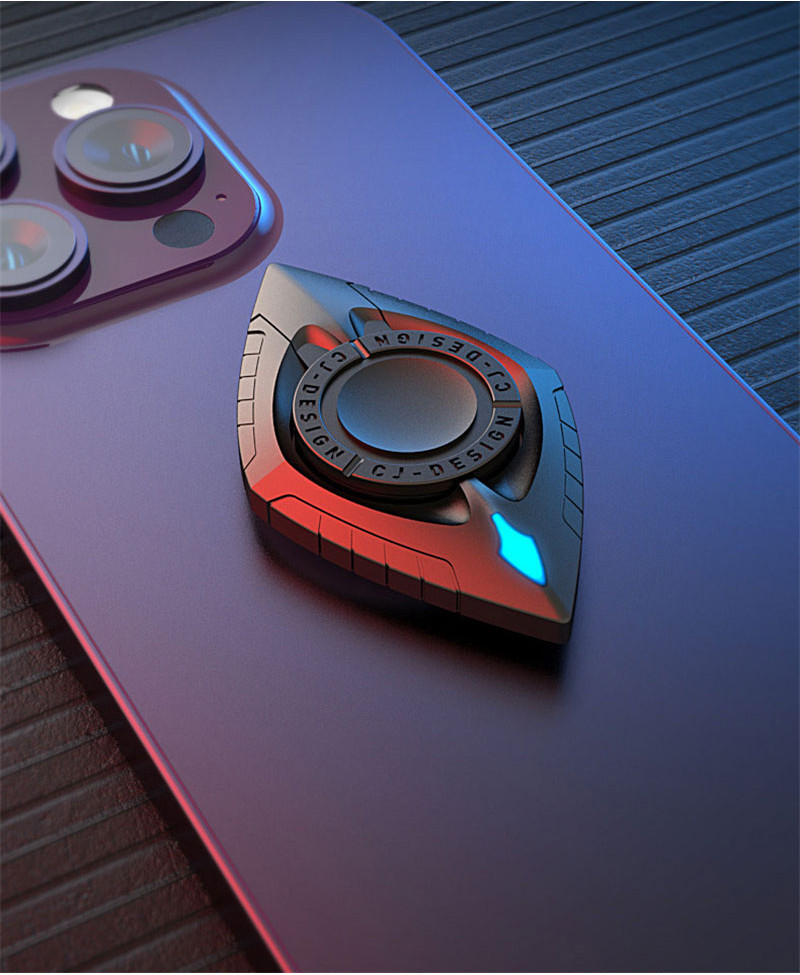 Star Shine Mobile Phone Holder Luminous Fidget Spinner EDC Adult Metal ...