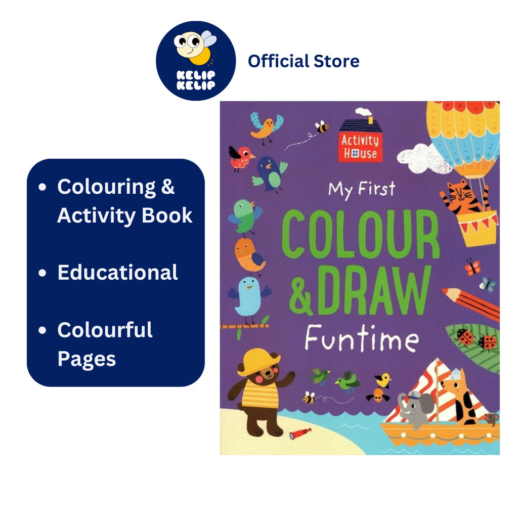 My First Colour & Draw Funtime Colouring book With Fun Activities (128 ...