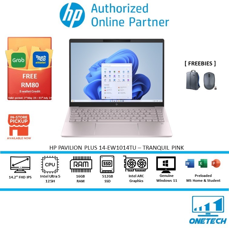 HP Pavilion Plus 14-EW1014TU / 14-EW1013TU Notebook **ULTRA 5-125H ...