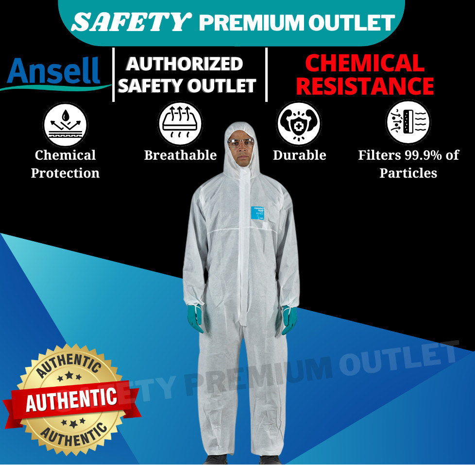 [ORIGINAL] Ansell AlphaTec 1500 Plus Model 111 Disposable Coverall PPE ...