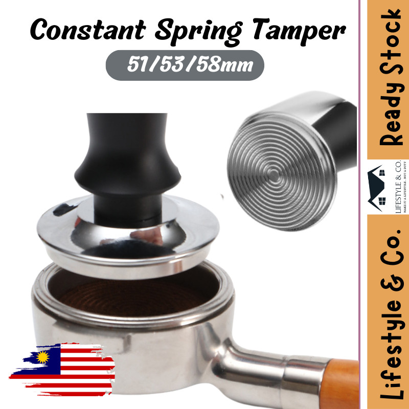 [51/53/58mm]Thread Desigm Constant Spring Tamper Espresso Coffee Tamper ...