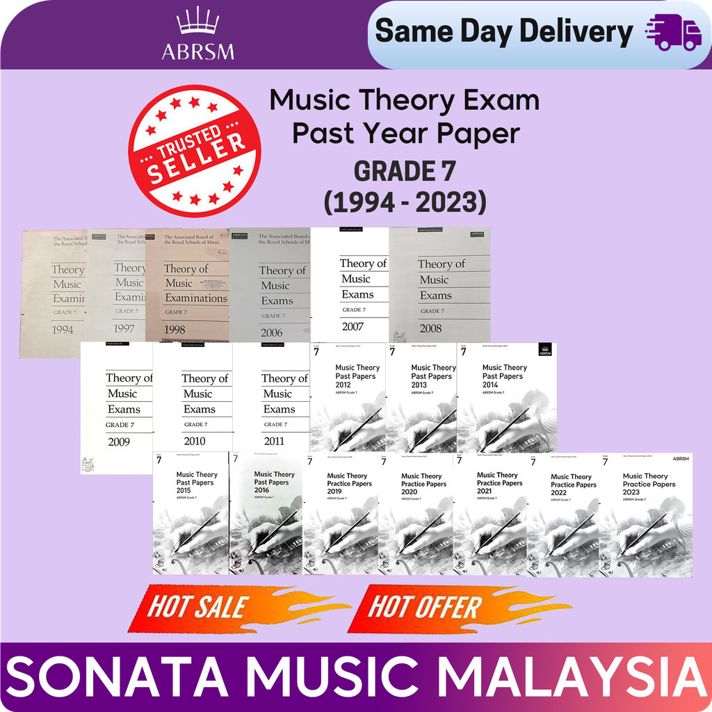 ABRSM Music Theory Exam Past Year Paper GRADE 7 YEAR 1994 to 2023 皇家音乐 ...