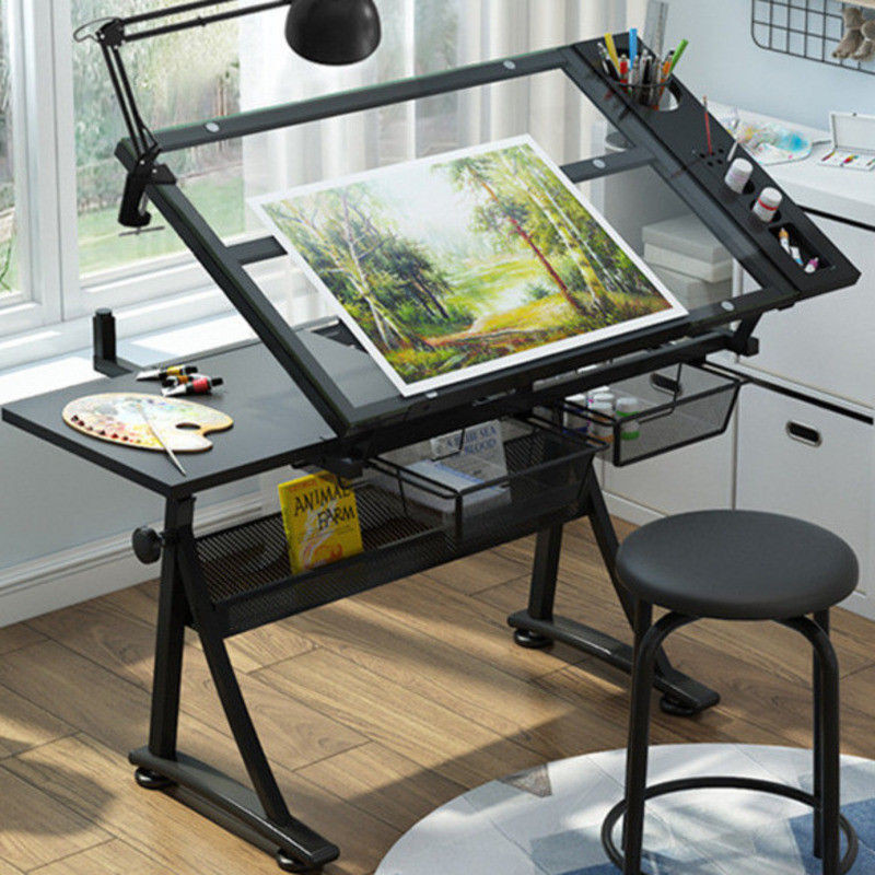 Adjustable Art Craft Drawing Hobby Table Writing Studio Drawers ...