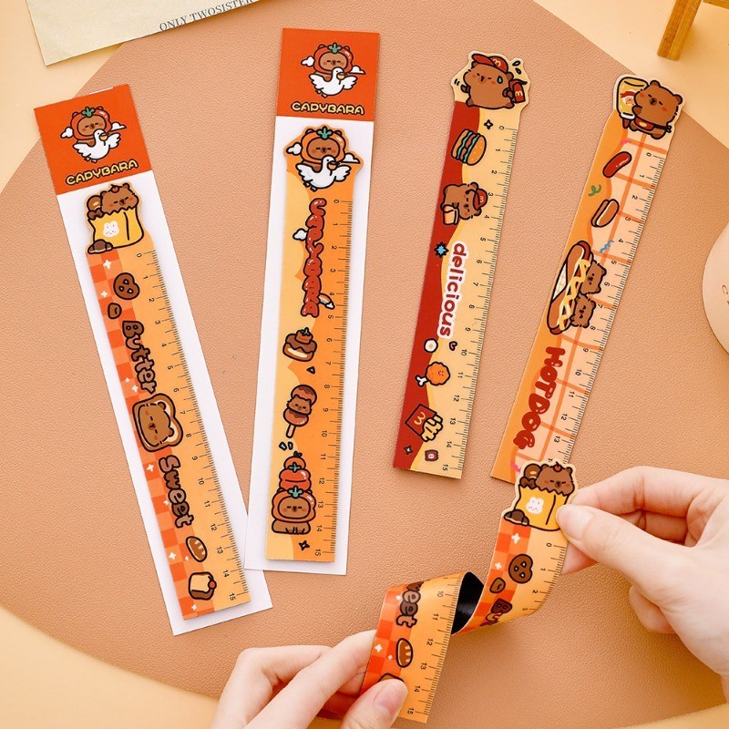 Cartoon Cartoon Ruler Magnetic Bookmark Ruler Student Stationery Cute ...