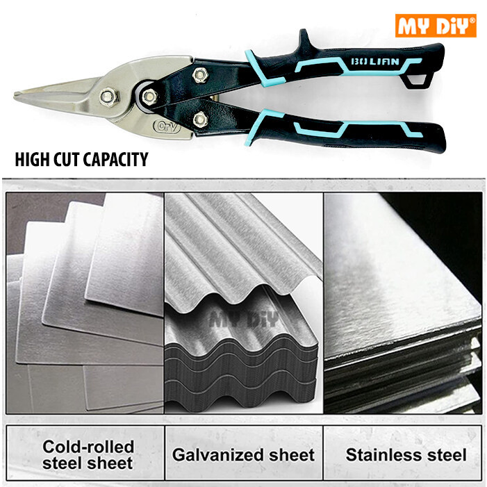 BOLIAN 10" HEAVY DUTY CRV AVIATION TIN SNIP CUTTER ZINC METAL SHEET ...