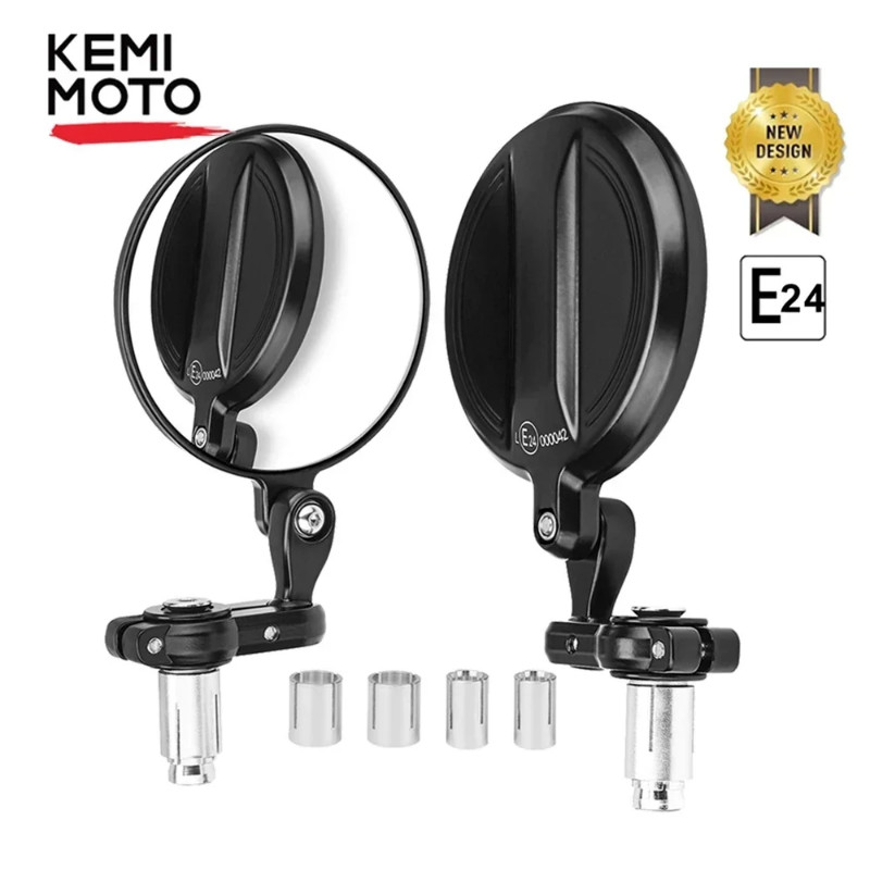Motorcycle Mirror E-MARK Handlebar End Mirrors For MT07 MT09 R1 R3 For ...