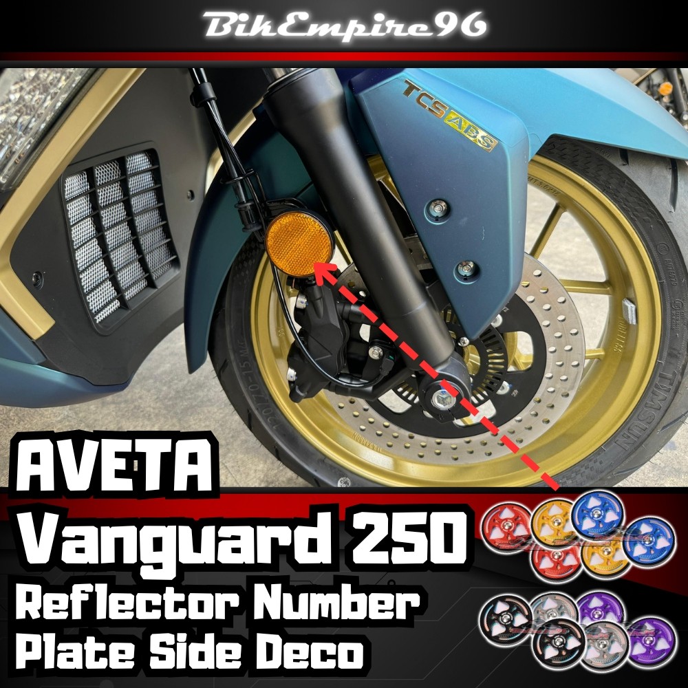AVETA Vanguard 250 Reflector Number Plate Side Deco Night Driving ...