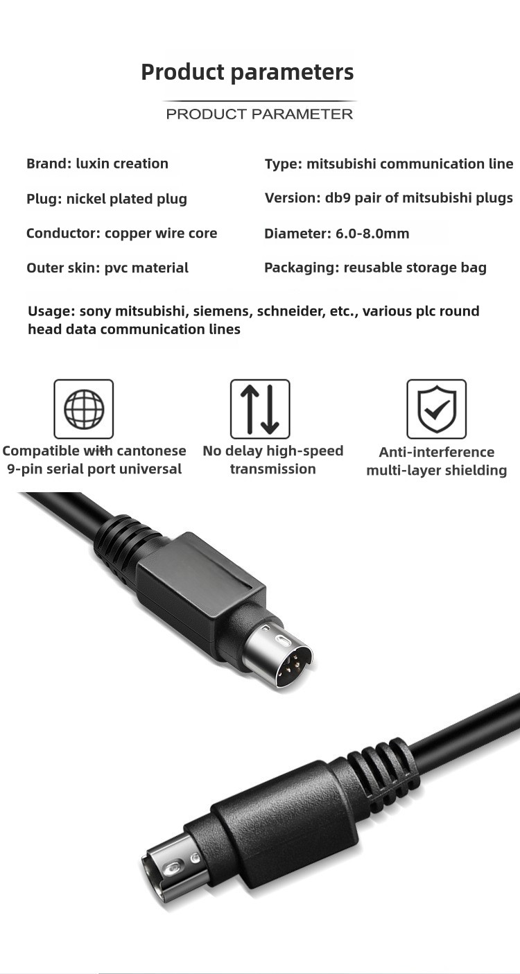 Mitsubishi plc Communication Cable FX Series Data Cable rs232 Serial ...