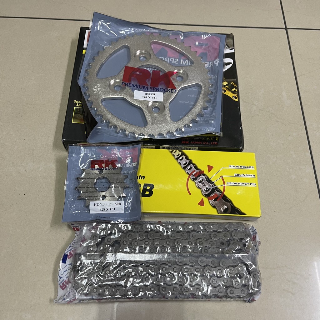 RANTAI DAN SPROCKET SET RK JAPAN HONDA RS150 RS150R RS 150 RSX150 CHAIN ...