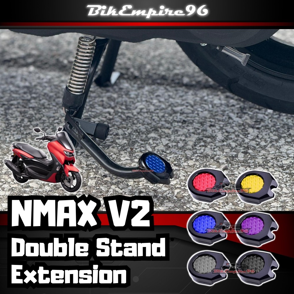 NMAX 155 V2 Double Stand Extension Center Stand Kick Enlarger CNC ...