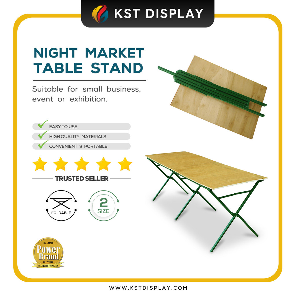 (READY STOCK) Night Market Table Stand And Plywood /Table Rack Market ...