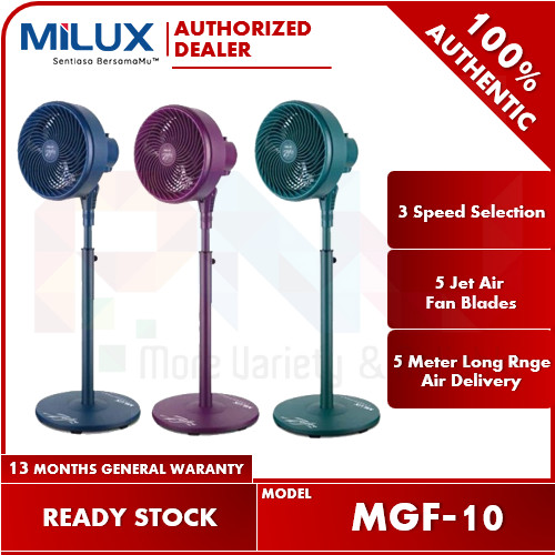 Milux 10" Inches | 5 Meter Long Range Stand Fan MGF-10 | Shopee Malaysia