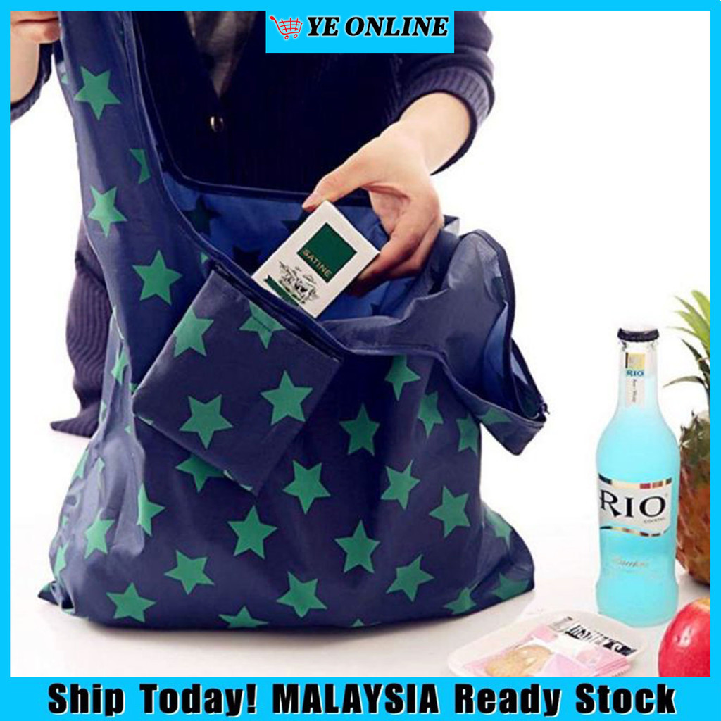 Reusable Grocery Bag Waterproof Storage Pouch Foldable Recycle Bag ...