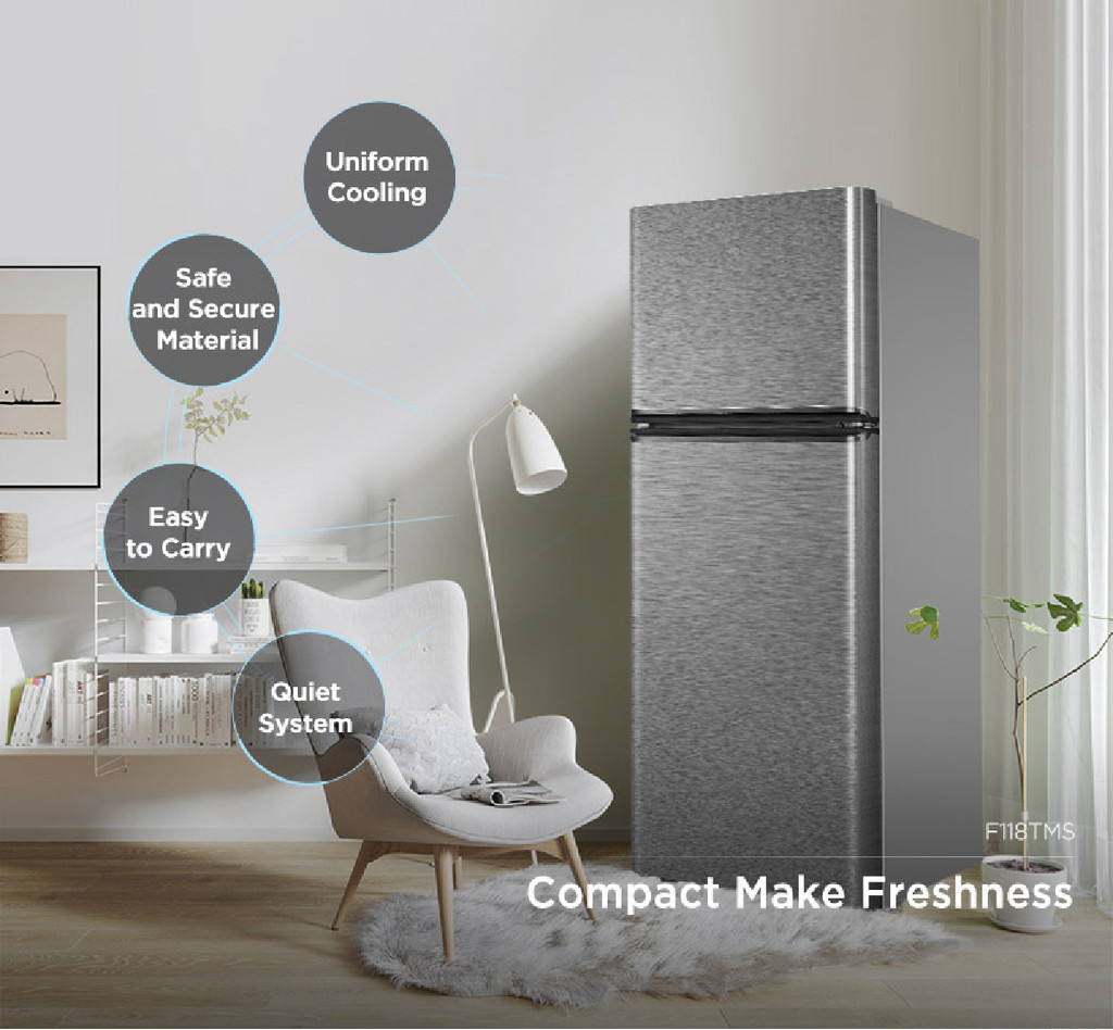 [FREE SHIPPING] TCL 165L Two-Door Top Mounted Refrigerator Mini Fridge ...