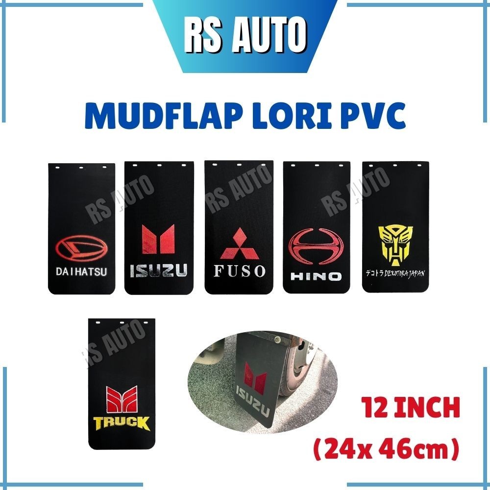 1pc x Lorry Mudflap 12" PVC Getah Tayar Isuzu Daihatsu Canter 1 Tan Ton ...