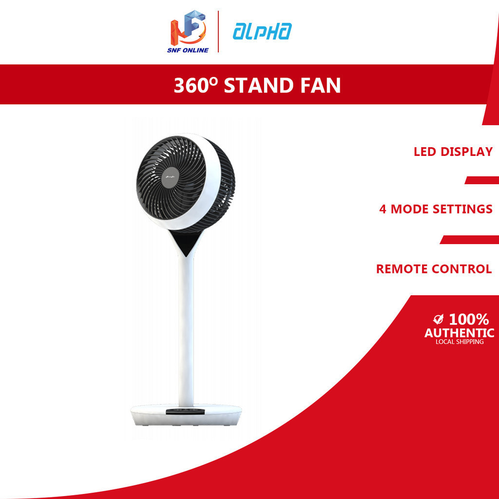 Alpha Motto Stand Fan SF360/9-DC (BK+WH) | Shopee Malaysia