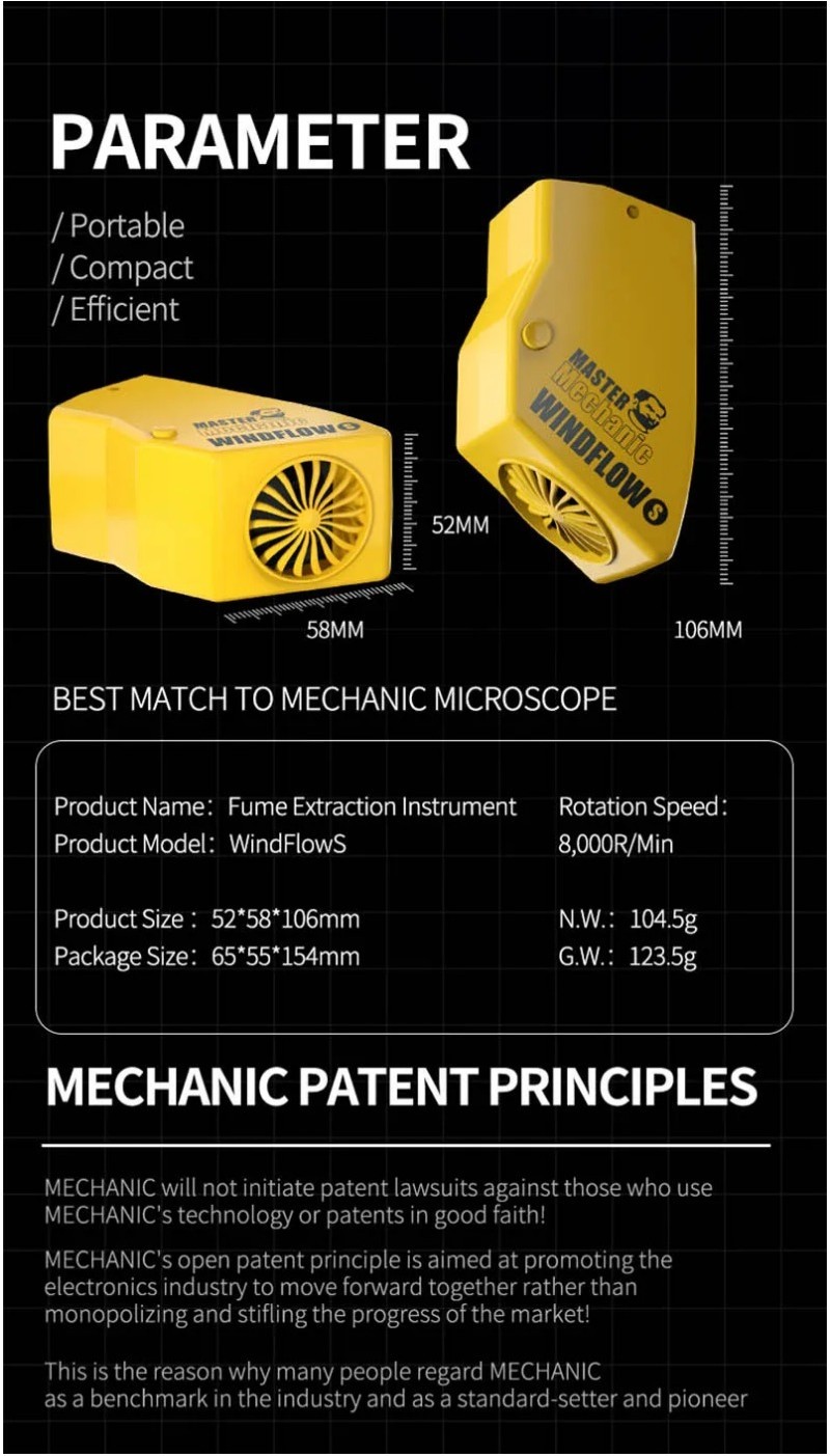 MECHANIC WindFlowS Fume Extraction Instrument for Microscope ...