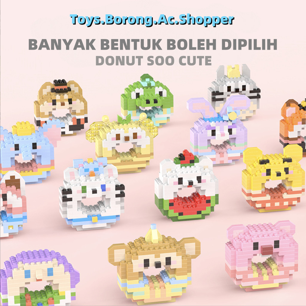 Building Block Nano Bricks Cute Cartoon 5mm 8mm 14 To 24 Donut W2602 ...