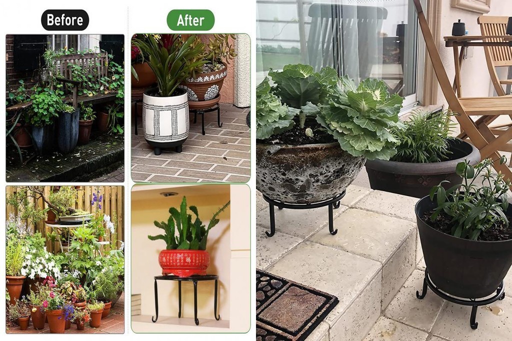 SGW_ Staggered Plant Display Floor-friendly Plant Shelf Metal Plant ...