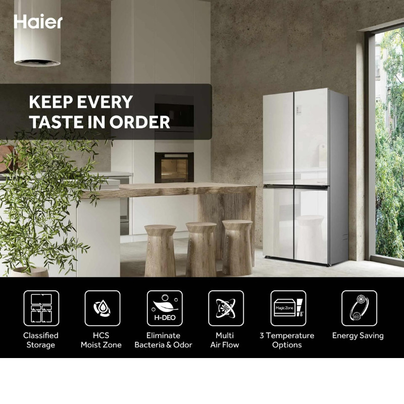 Haier HRF-IM585HGW Fridge Twin Inverter Humidity Control System HRF ...